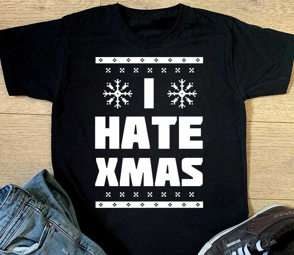 I Hate Xmas T-shirt - Mens Funny Christmas Gift Top Boys Birthday ...