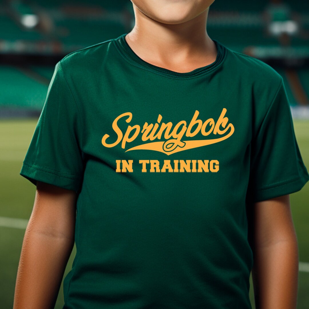 Kids Springbok in Training T Shirt Boys Girls Cute South African Rugby ...