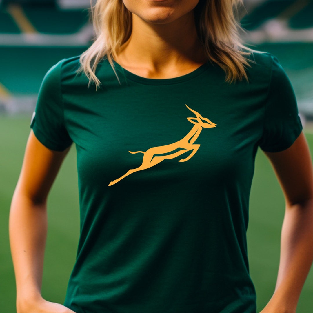 Ladies Springbok Logo T-shirt - Womens Girls World South Africa Rugby ...