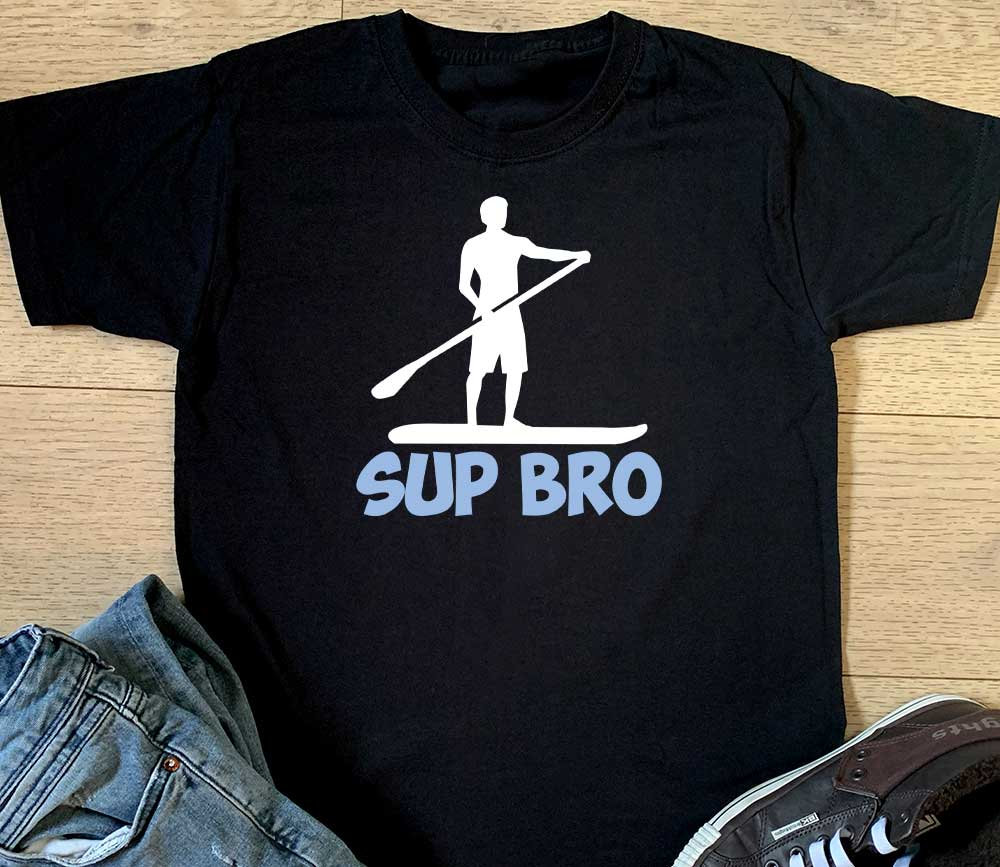 SUP Bro T-shirt Mens Funny Stand Up Paddle Board Gift Boys | Etsy