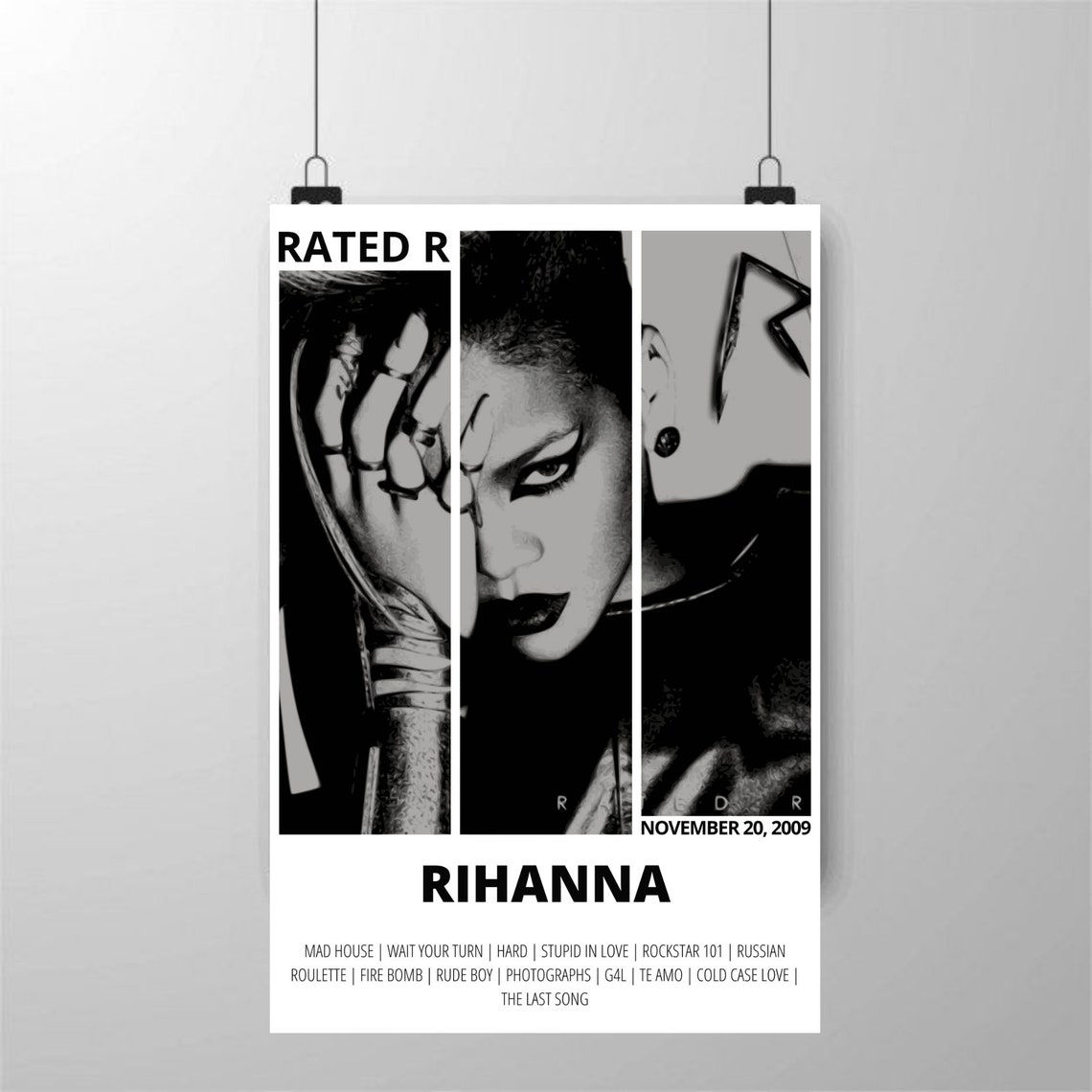 Rihanna Poster Rated R Album Cover Album Poster Music - Etsy