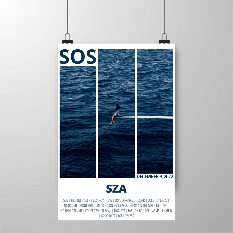 SZA Poster SOS Album Cover Album Poster Music Poster Music Prints Wall ...