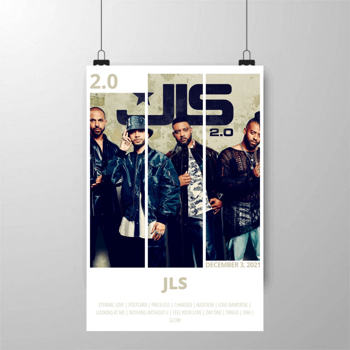 JLS Poster 2.0 Album Cover Album Poster Music Poster | Etsy