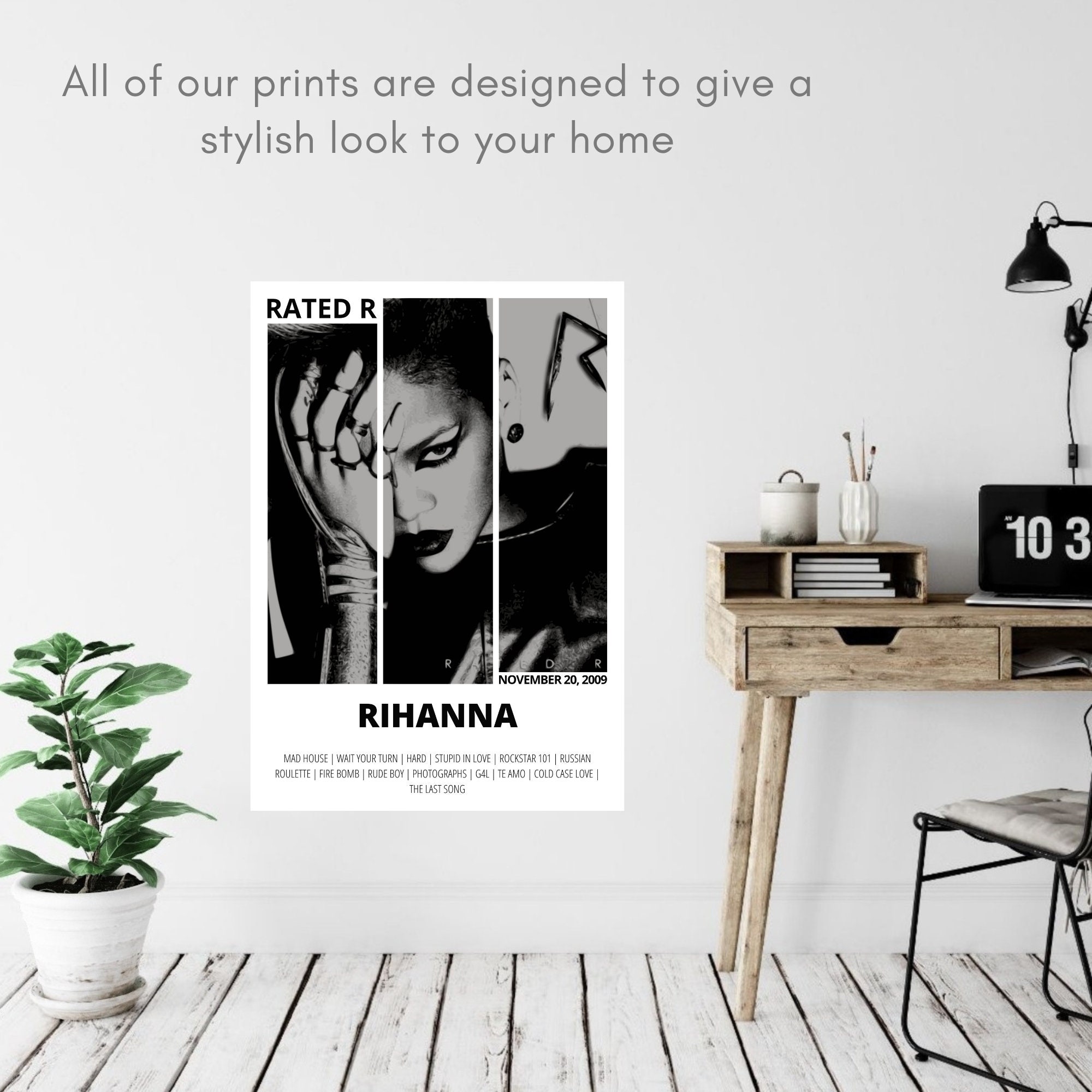 Rihanna Poster Rated R Album Cover Album Poster Music - Etsy