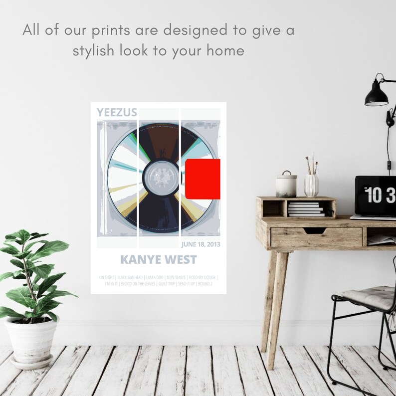 Kanye West Poster Yeezus Album Cover Album Poster Music Poster Music