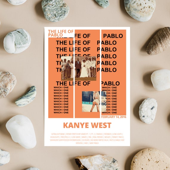 Kanye West Poster the Life of Pablo Album Cover Album - Etsy UK
