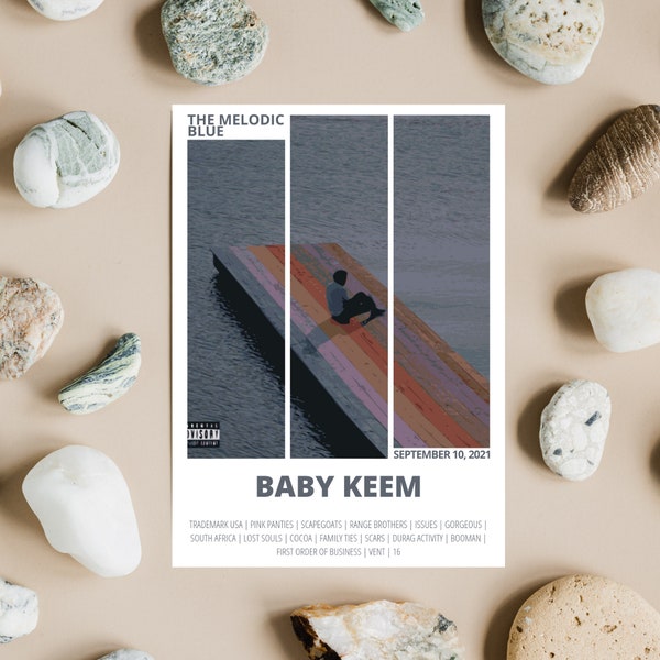 Melodic Blue Poster - Etsy