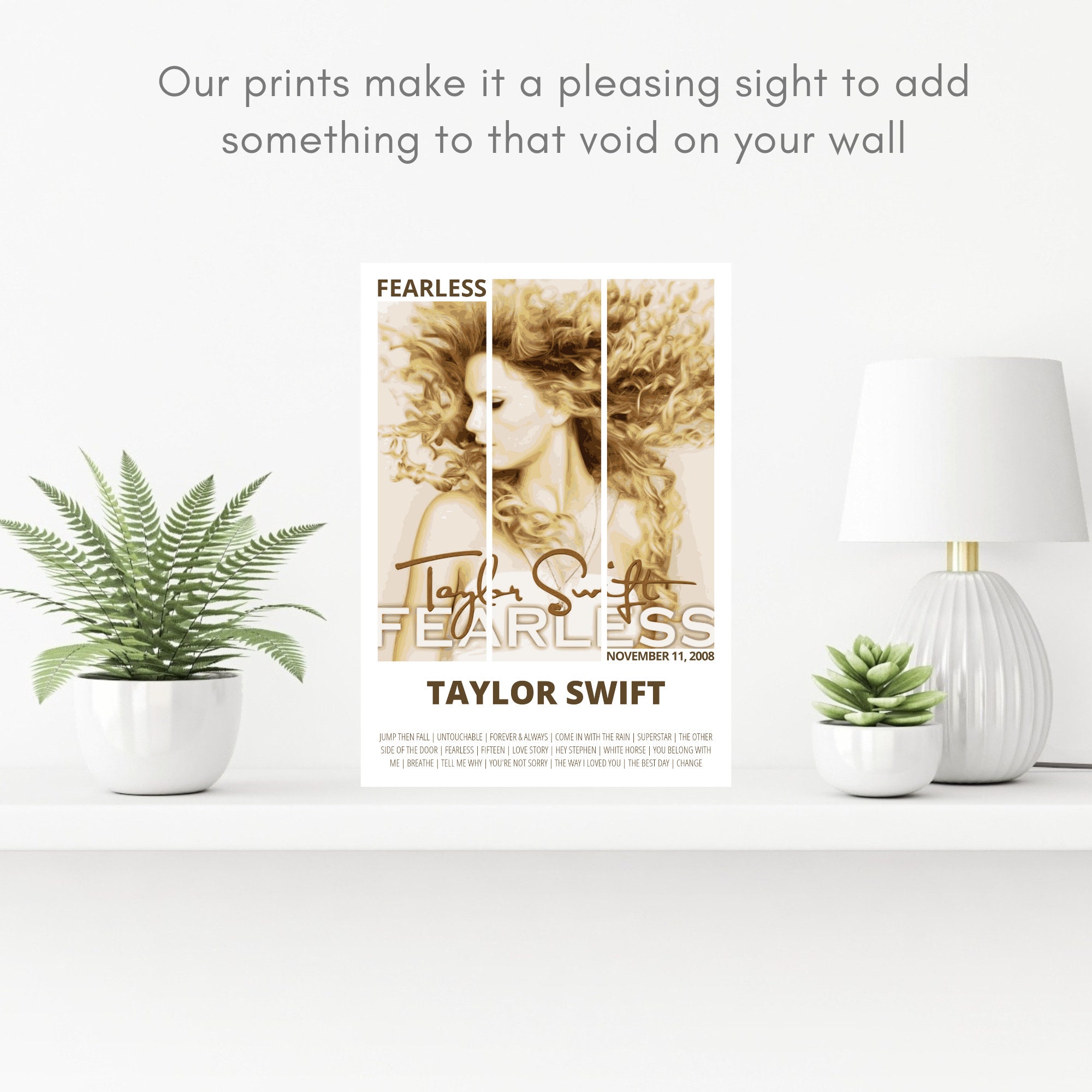 Taylor Swift Poster Fearless Album Cover Album Poster Music Poster ...