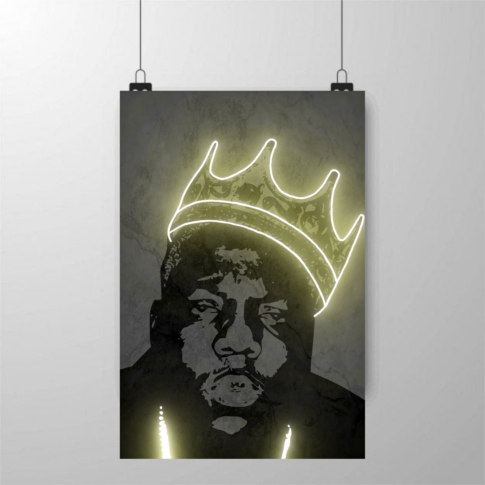 Biggie Smalls Poster | The Notorious B.I.G Poster | Neon Art | Neon ...