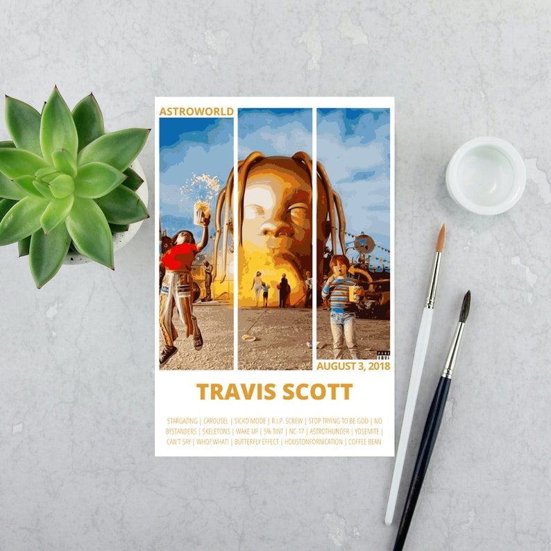 Travis Scott Poster ASTROWORLD Album Cover Album Poster Music Poster ...