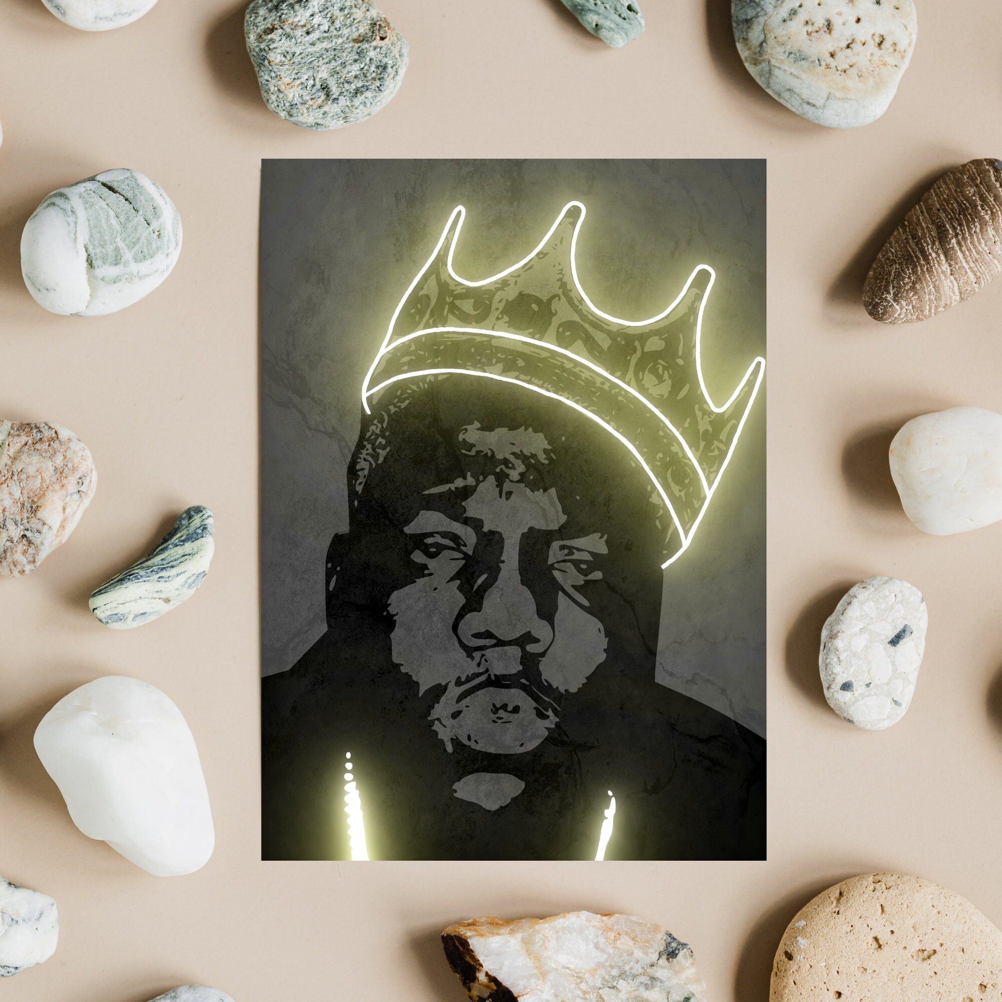 Biggie Smalls Poster | The Notorious B.I.G Poster | Neon Art | Neon ...
