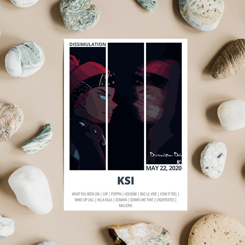 KSI Poster Dissimulation Album Cover Album Poster - Etsy Hong Kong
