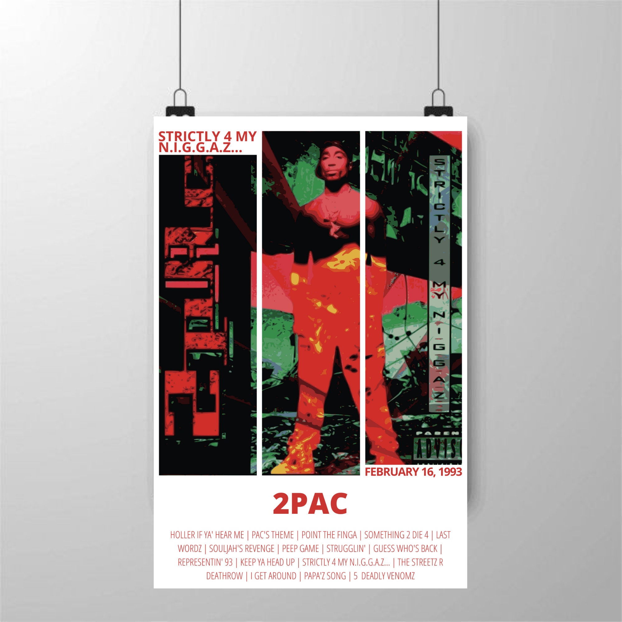 2pac Poster Strictly 4 My N.I.G.G.A.Z... Album Cover Album Poster Music ...