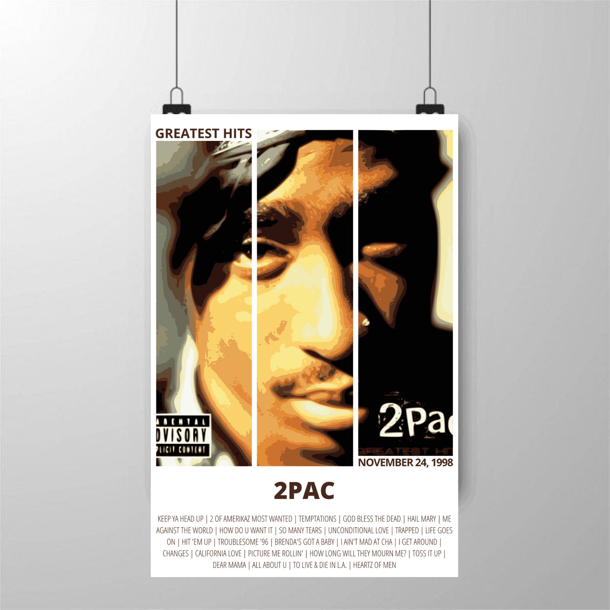 2pac Poster Greatest Hits Album Cover Album Poster Music Poster Music ...