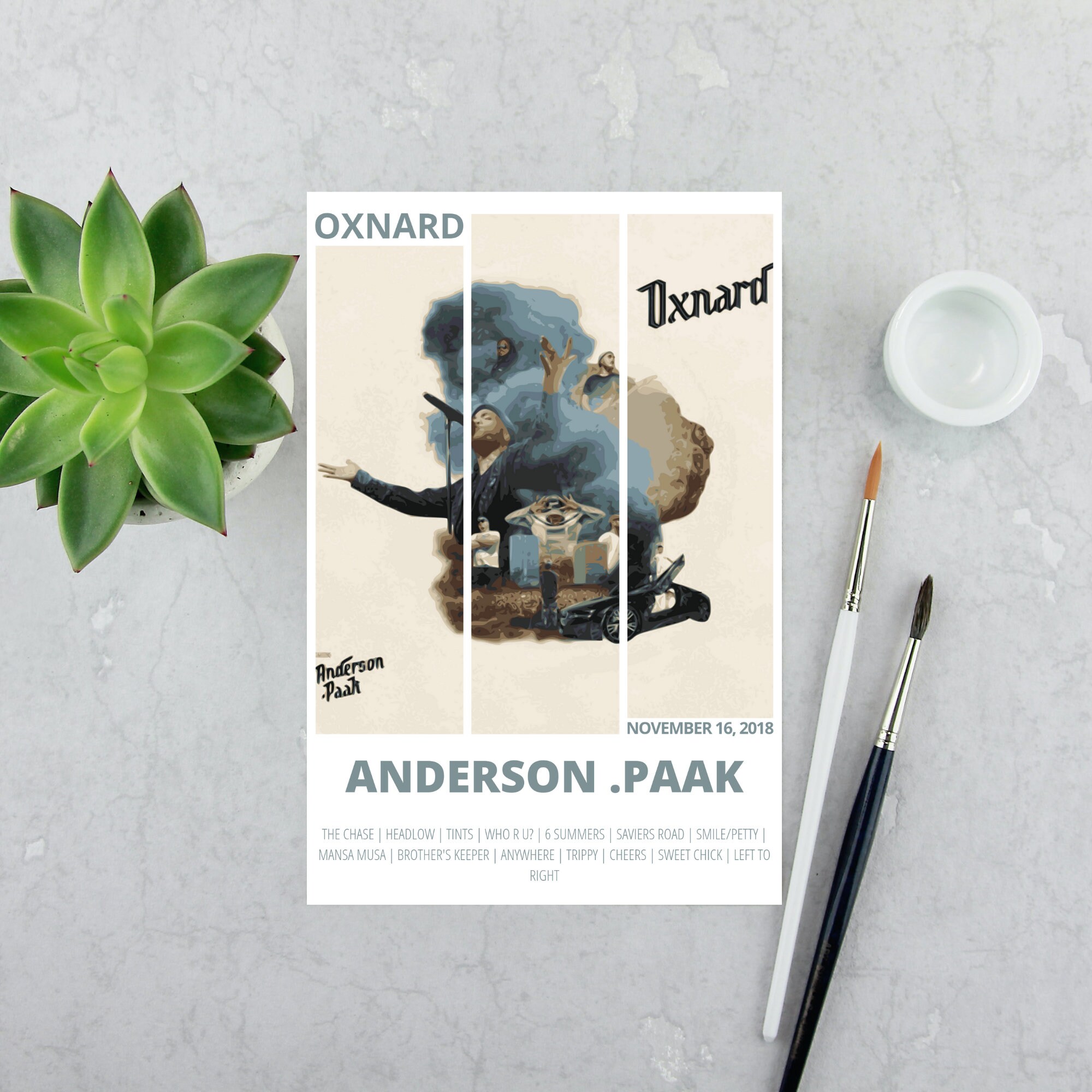 Anderson .paak Poster Oxnard Album Cover Album Poster - Etsy Hong Kong