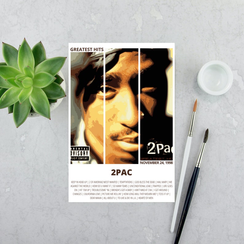 2pac Poster Greatest Hits Album Cover Album Poster Music Poster Music ...