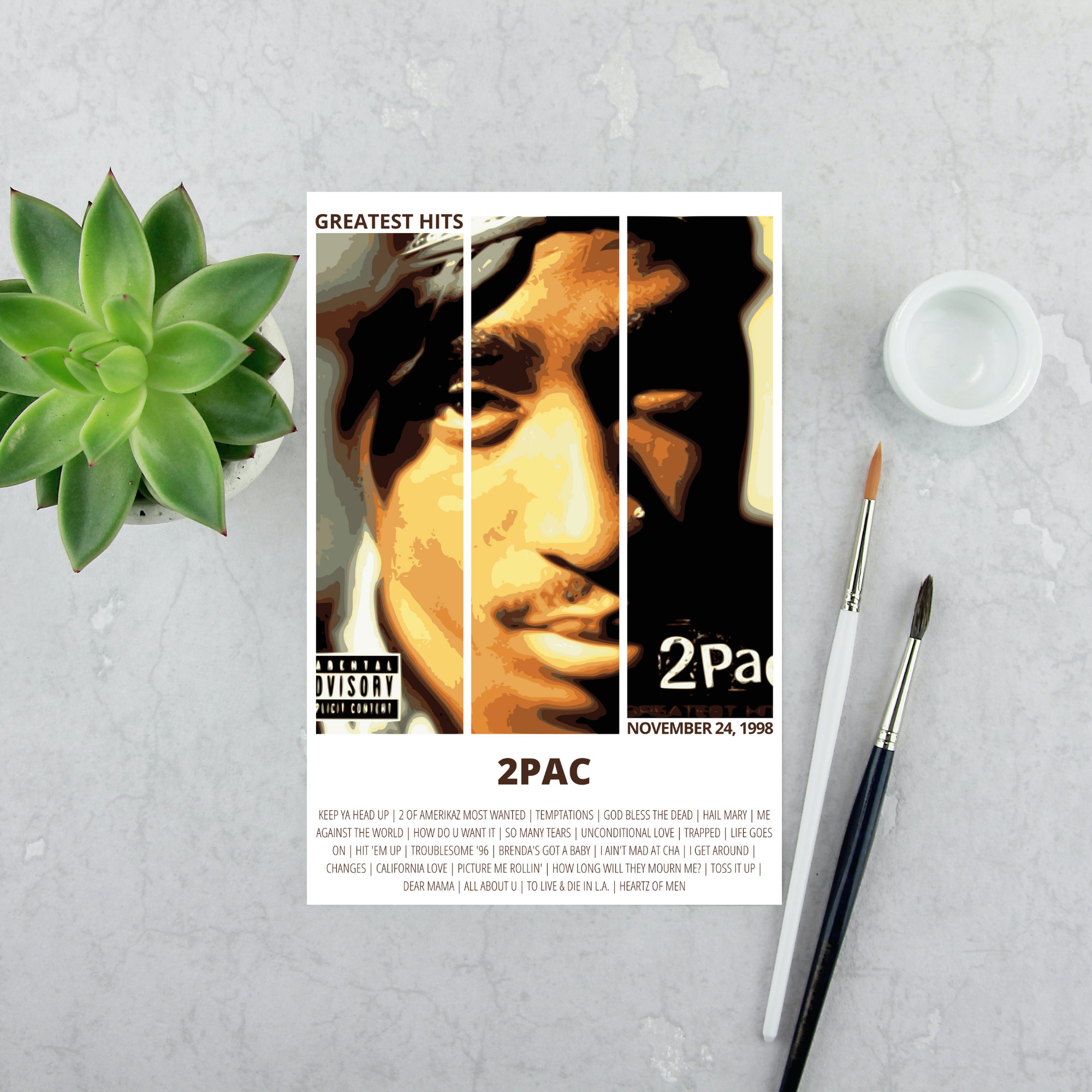 2pac Poster Greatest Hits Album Cover Album Poster Music Poster Music ...