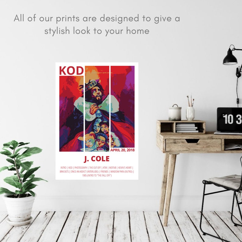 J. Cole KOD Album Cover Album Poster Music Poster - Etsy Hong Kong
