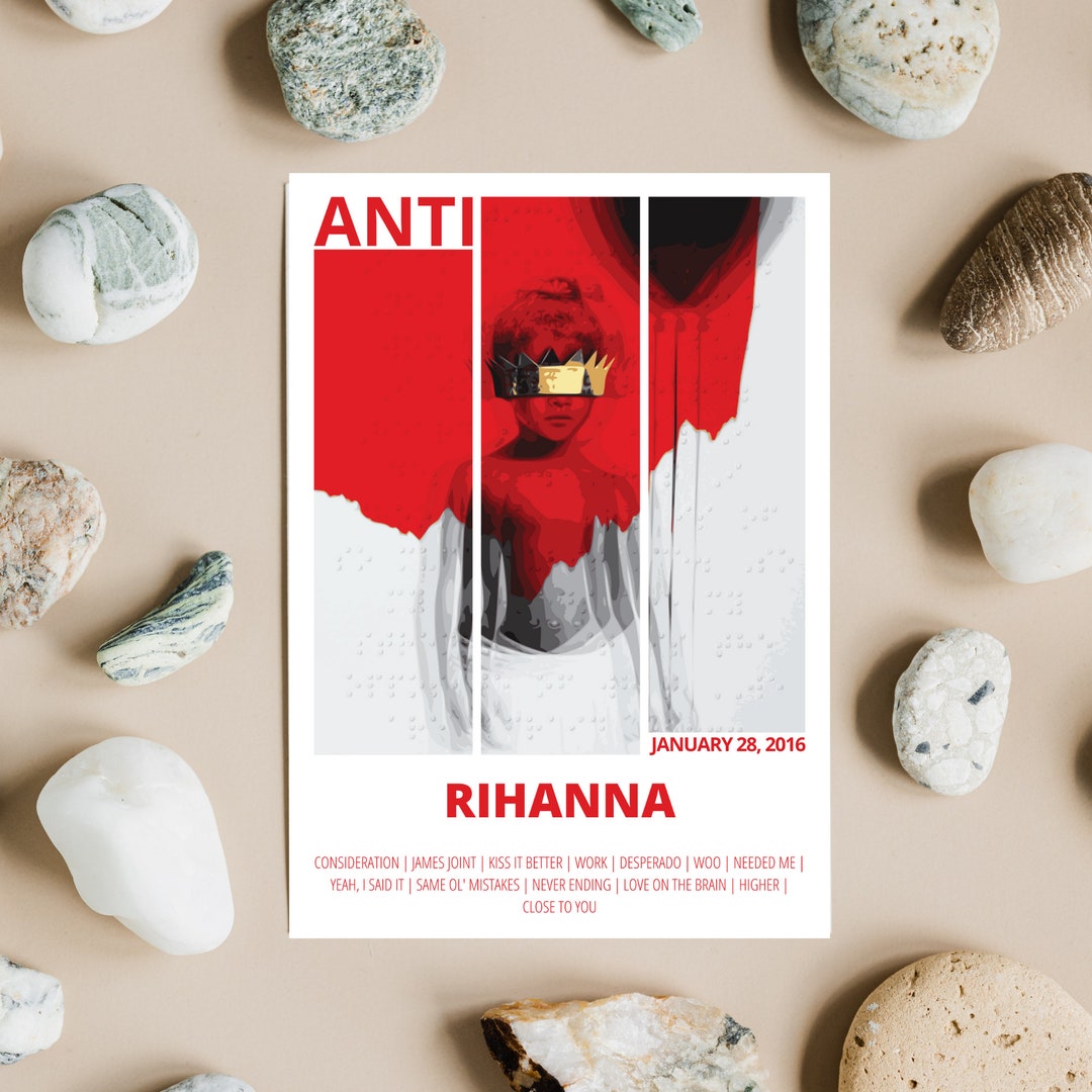Rihanna Poster ANTI Album Cover Album Poster Music Poster Music Prints ...