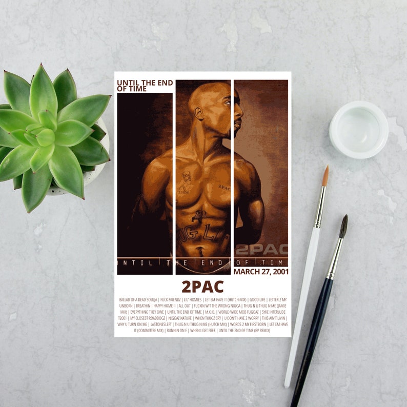 2pac Poster Until the End of Time Album Cover Album Poster Music Poster ...