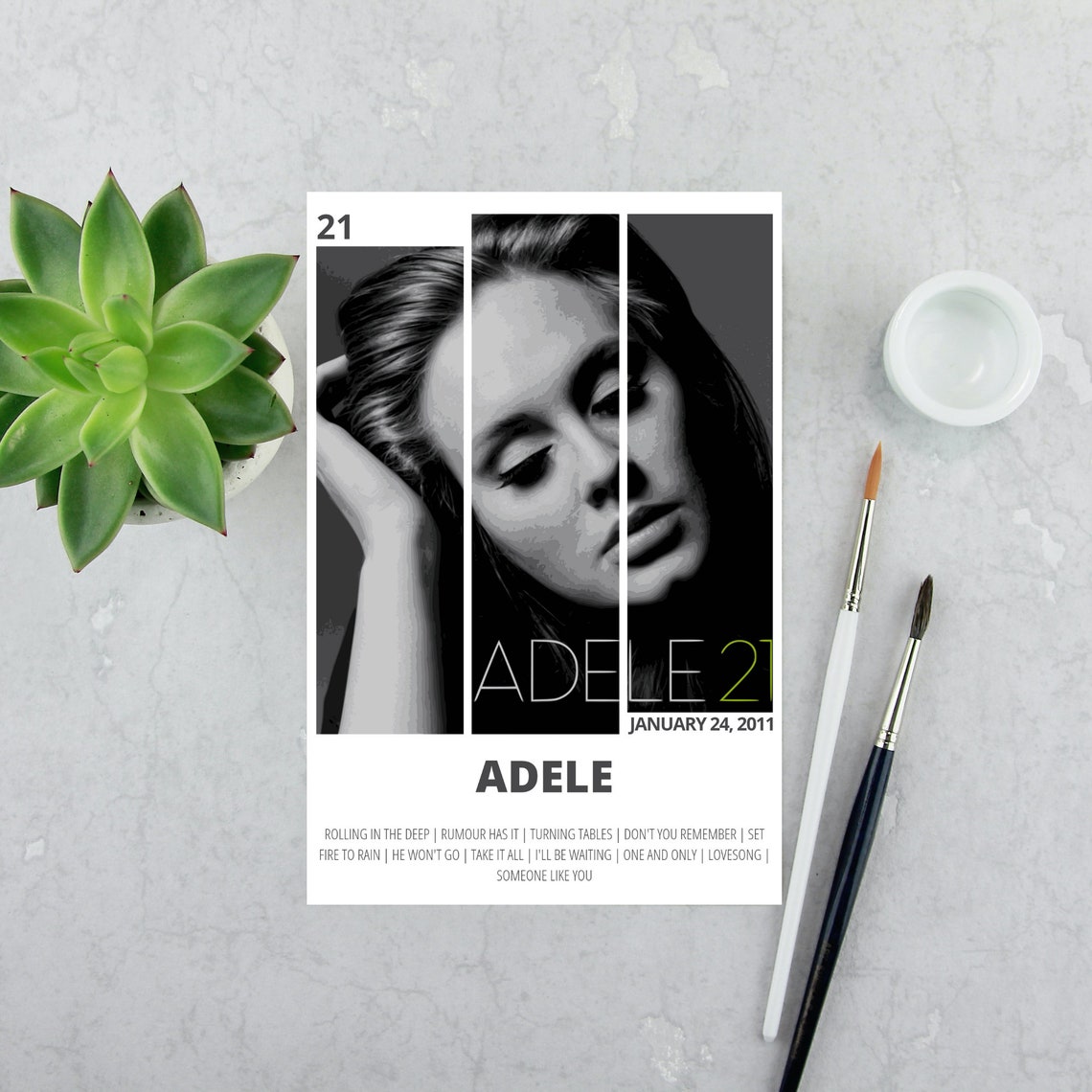 Adele Poster 21 Album Cover Album Poster Music Poster Music Prints Wall ...