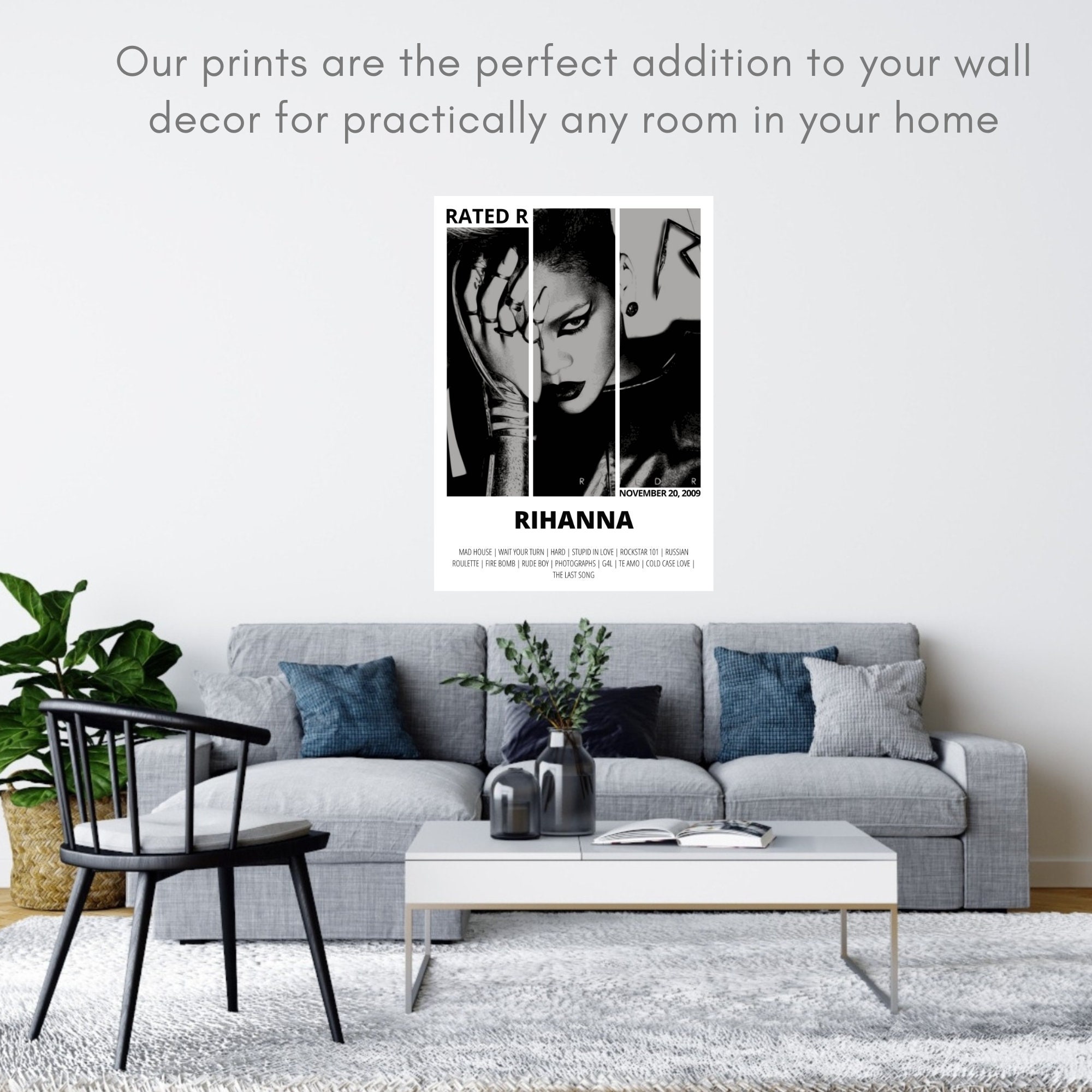Rihanna Poster Rated R Album Cover Album Poster Music - Etsy