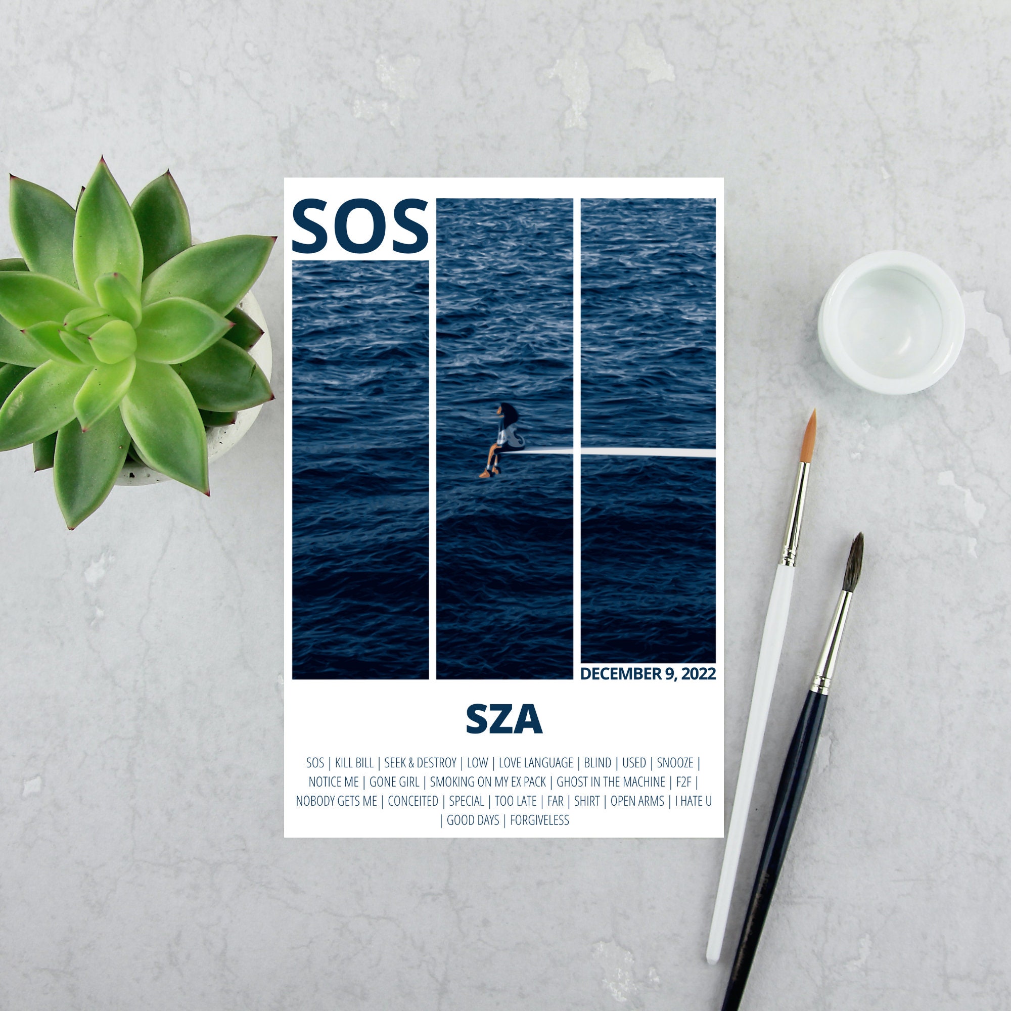 SZA Poster | SOS | Album Cover | Album Poster | Music Poster