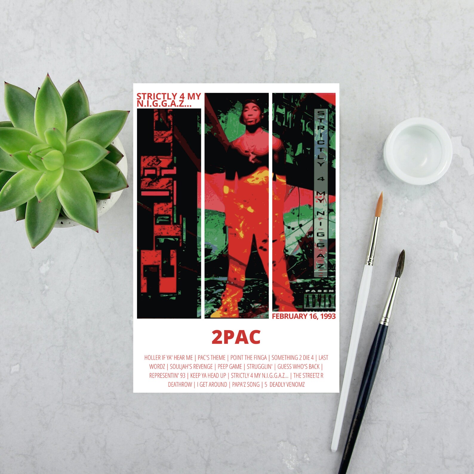 2pac Poster Strictly 4 My N.I.G.G.A.Z... Album Cover Album Poster Music ...