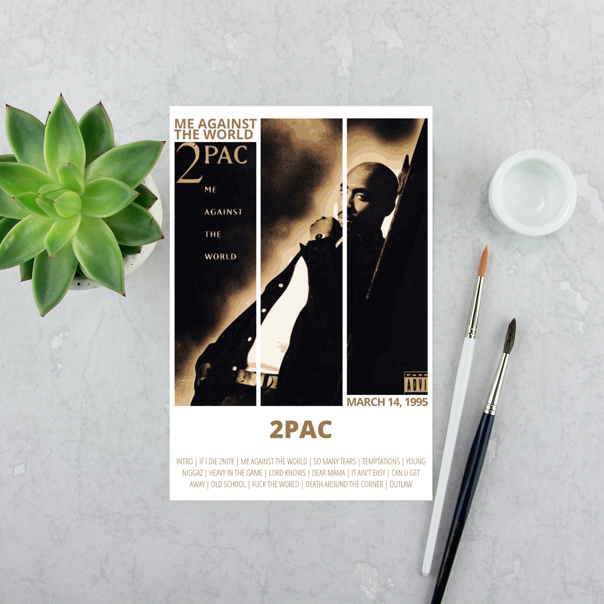 2pac Poster Me Against the World Album Cover Album Poster Music Poster ...