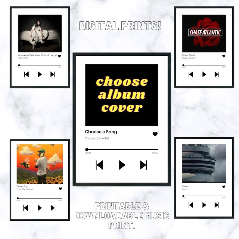 Personalised Music App Digital Print Personalised Album Cover | Etsy