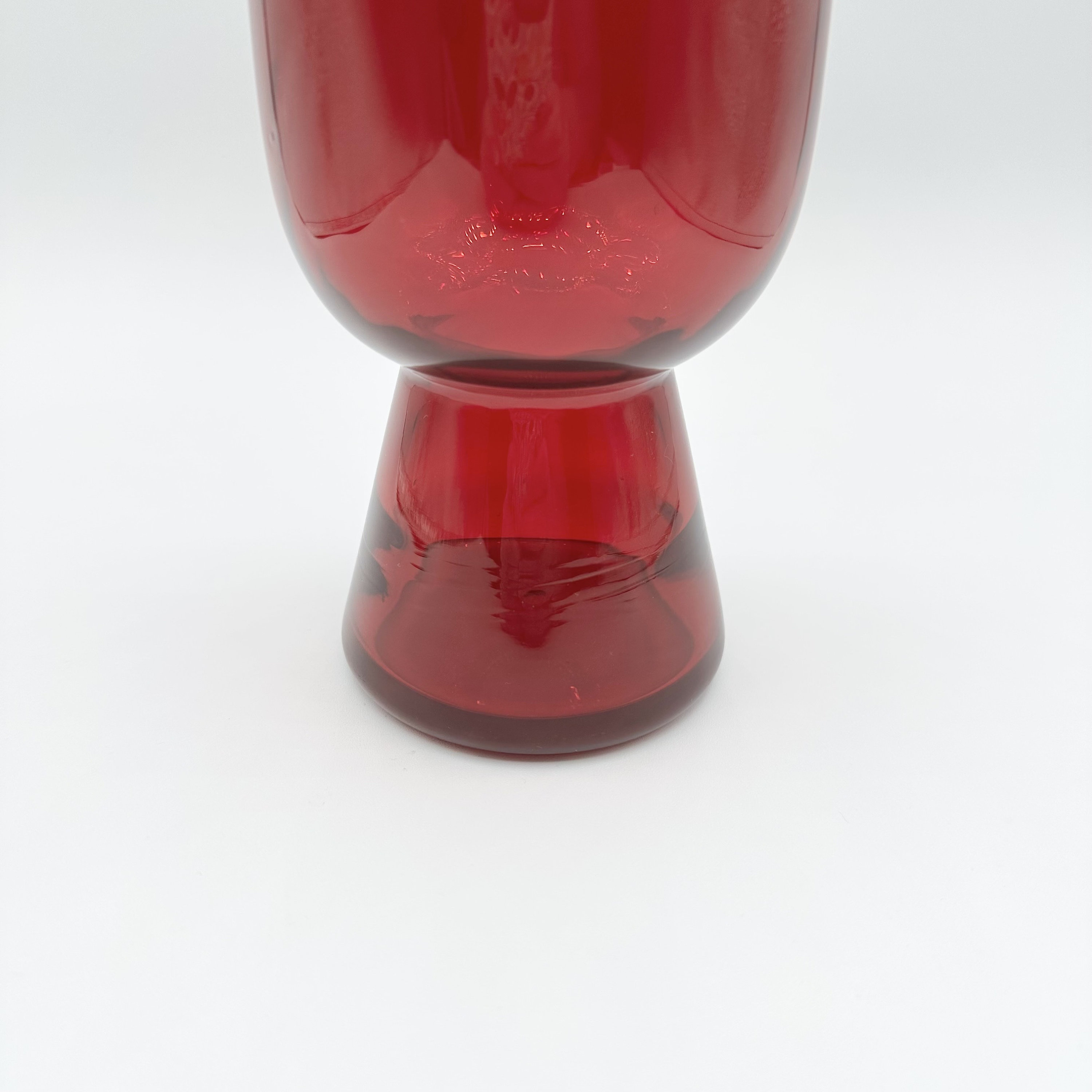 Viking Glass Honeycomb Ruby Red Vase - Etsy