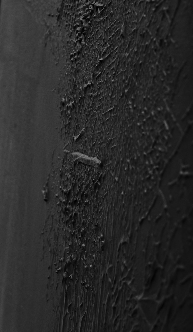 Black Abstract Painting, Large Contemporary Canvas Art, Modern Black ...