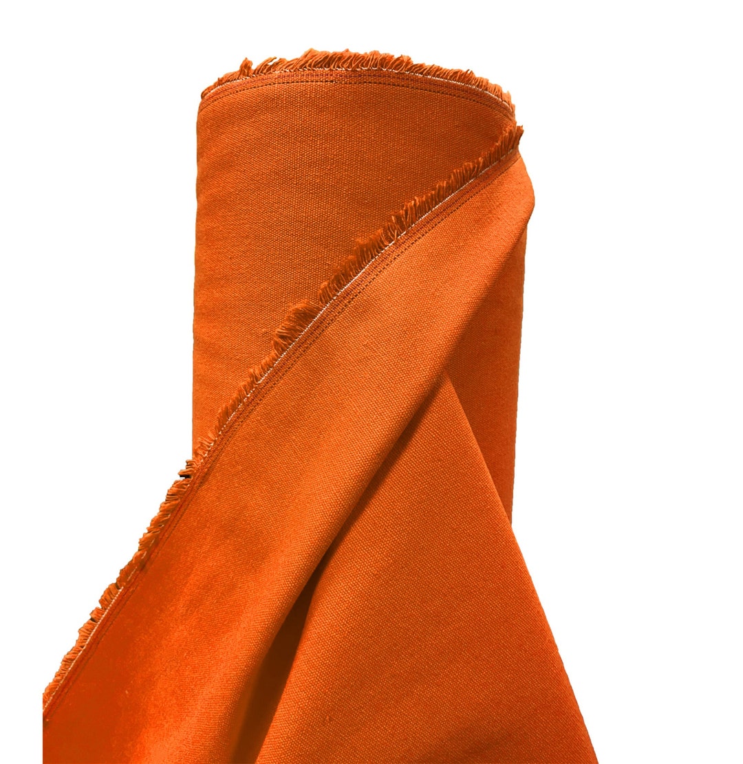 Orange 100% Cotton Canvas Fabric Duck Material Dressmaking Cloth ...