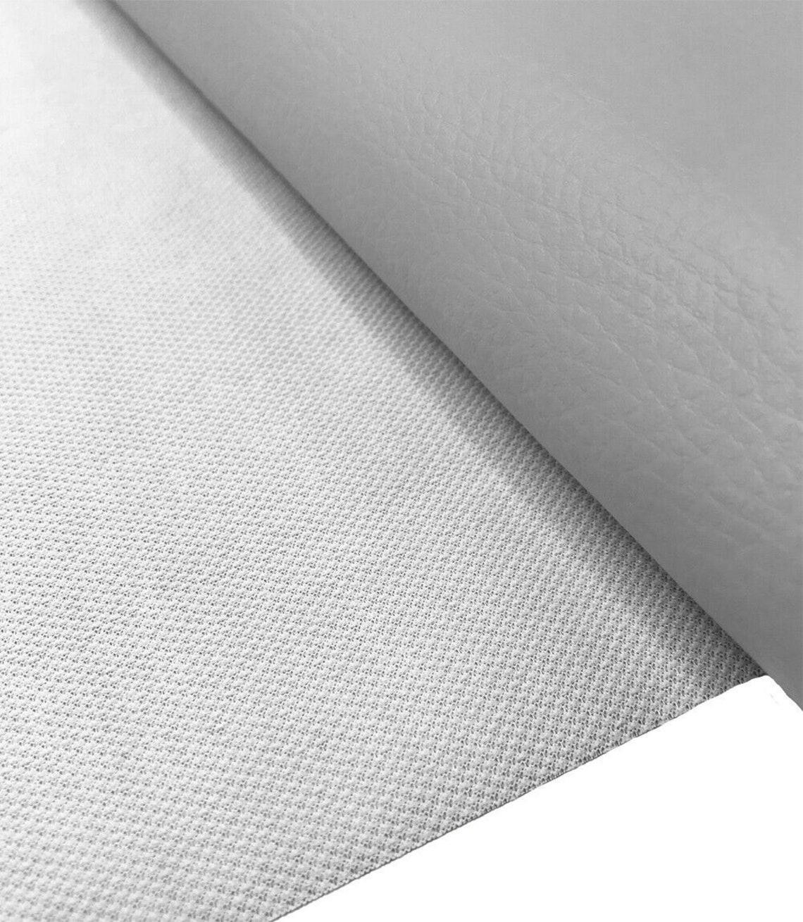 Grey Grained Faux Leather Leatherette Fabric Heavy Duty - Etsy UK