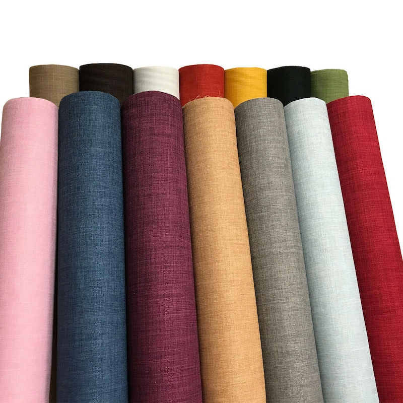 Linen With Polyester Fabric - Etsy UK