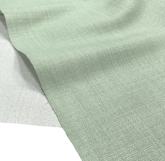 Sage Green Linen Look Fabric Plain Soft Linen Texture | Etsy