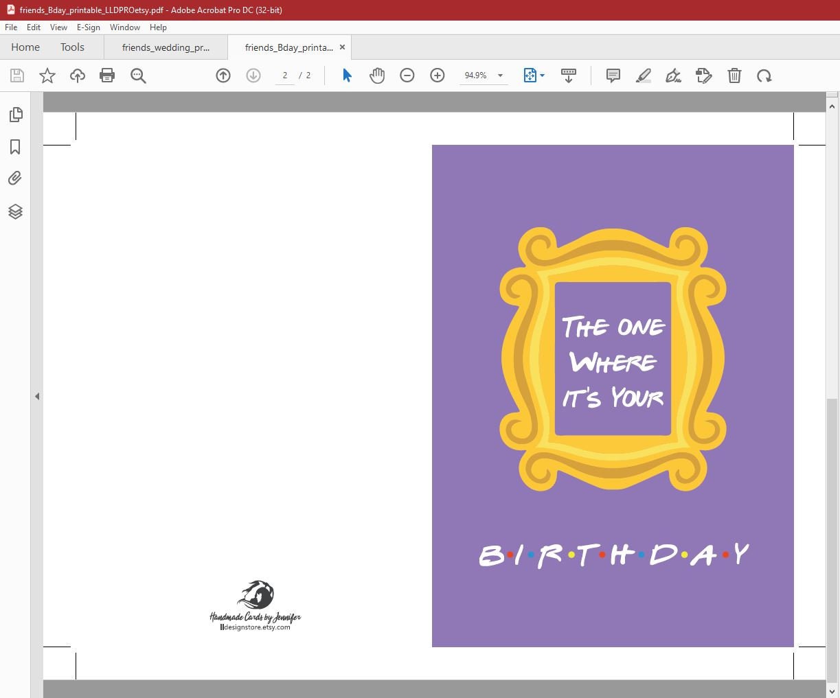 PRINTABLE Friends, Funny Birthday Card From Friends Size: 5x7 - Etsy