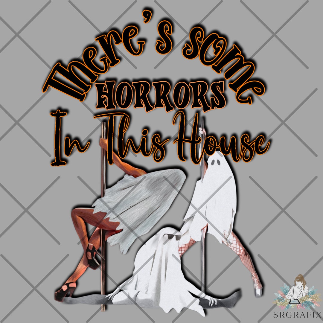 Spooky Stripper Ghost Digital Art, Halloween Haunted House Party Decor ...
