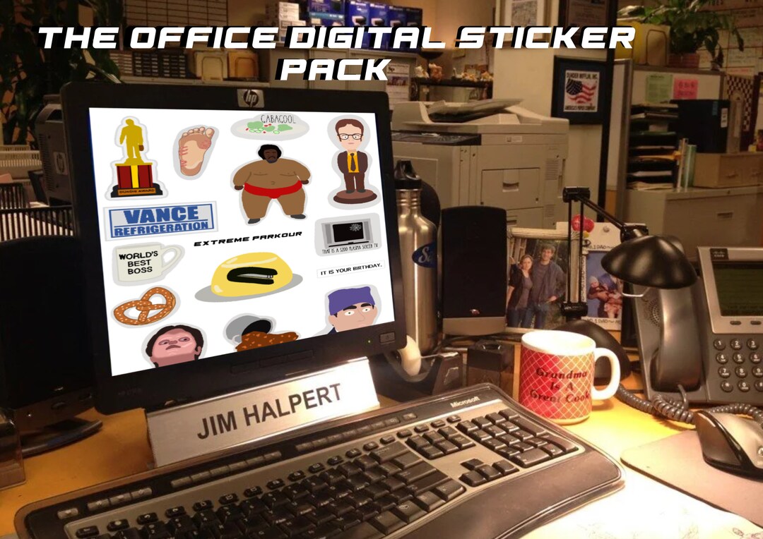 The Office Digital Sticker Pack PNG A4 File - Etsy