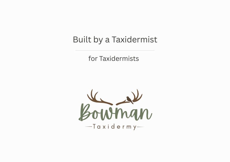 Taxidermy Client Intake Form | Taxidermy Work Order | Editable ...
