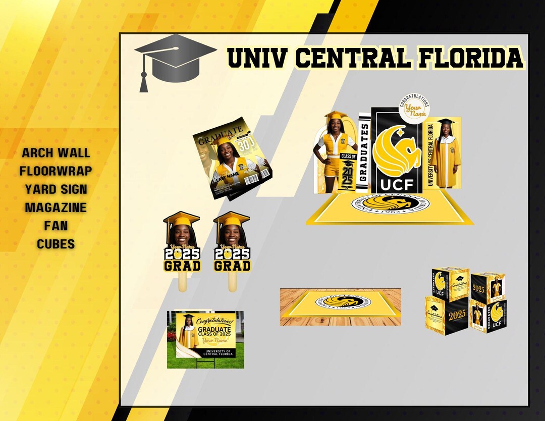 University of Central Florida Graduation 6 Templates - UCF -LUXURY ...