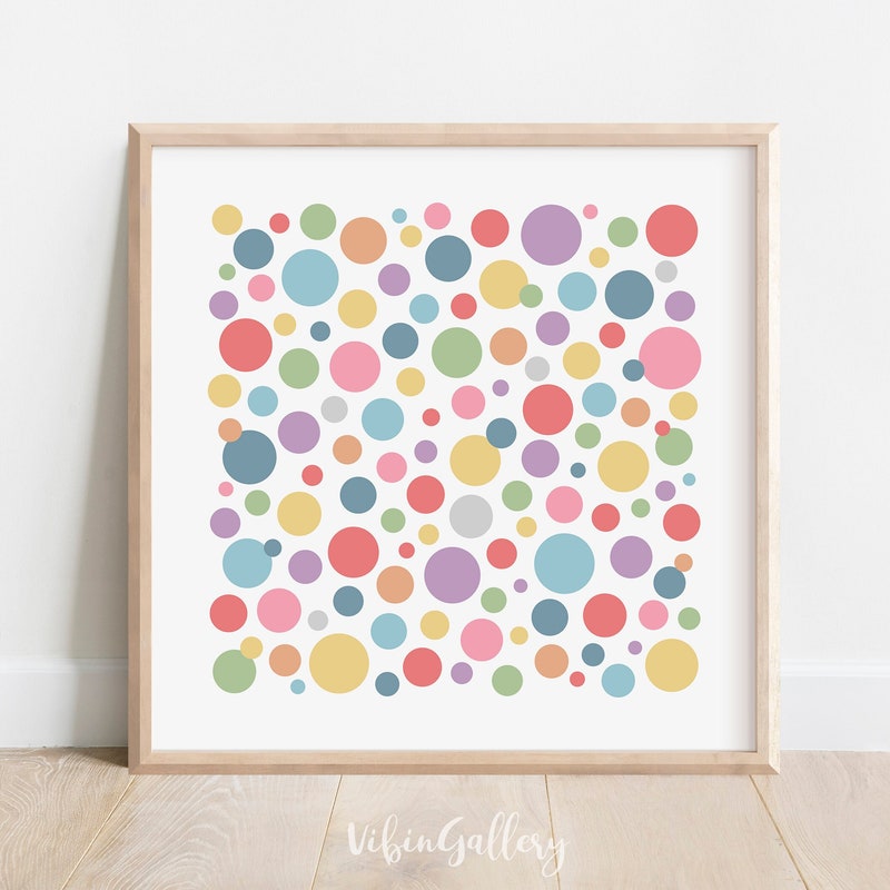 Polka Dot Wall Art - Etsy