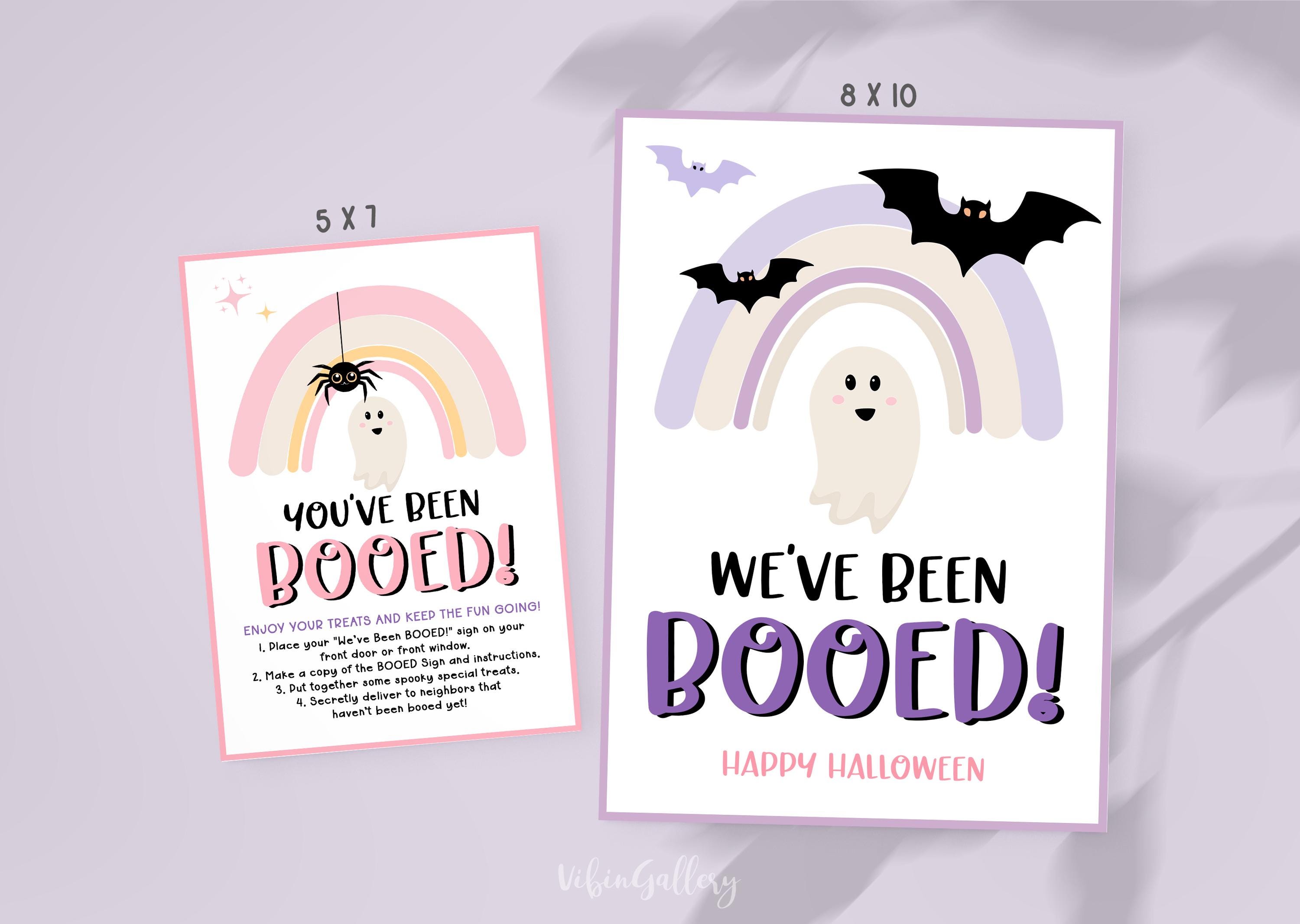You've Been Booed Printable We've Been Booed Sign and Instruction, Cute ...