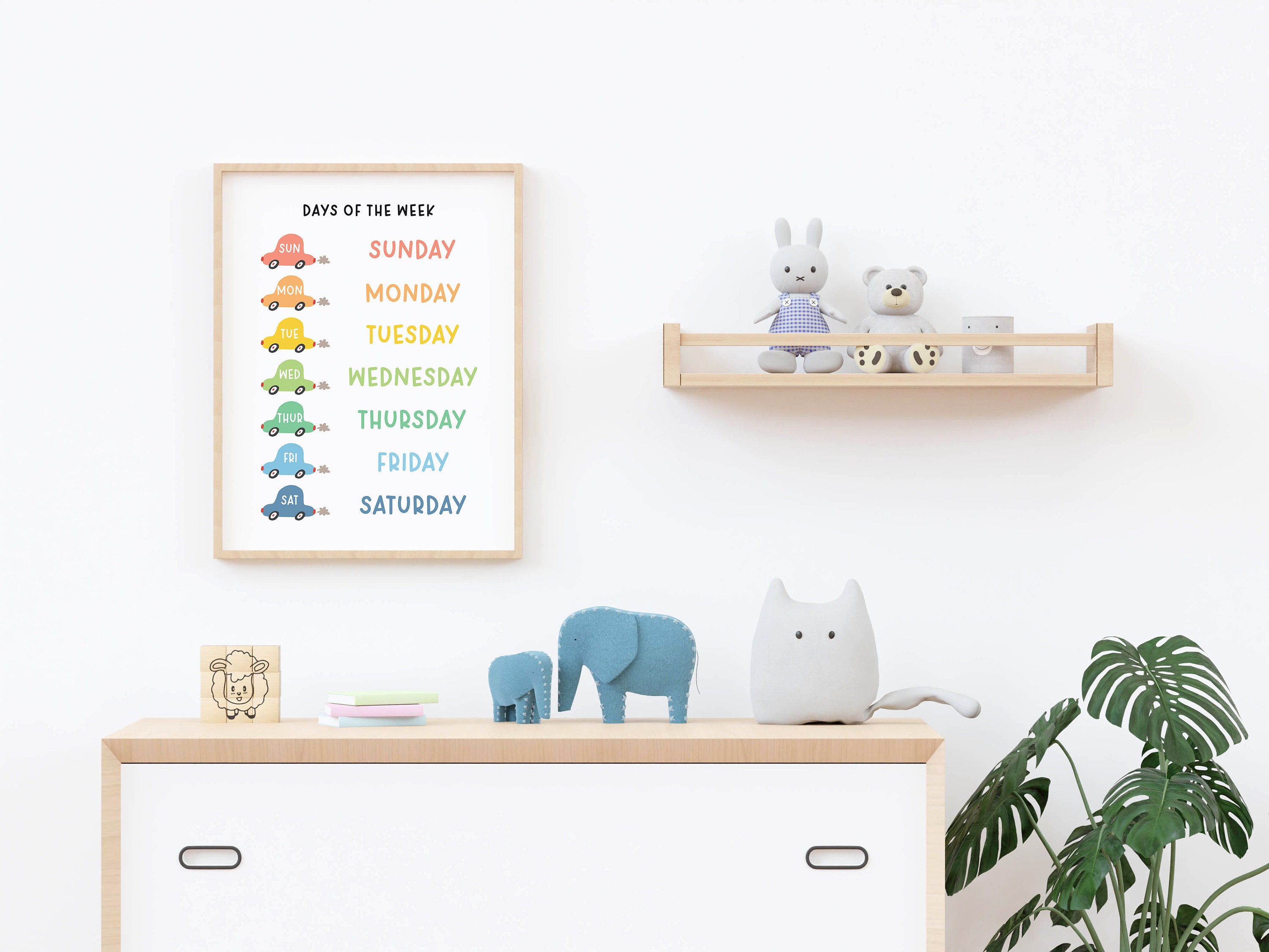 Set of 2 Learning Posters Months of the Year Poster Days of the Week ...