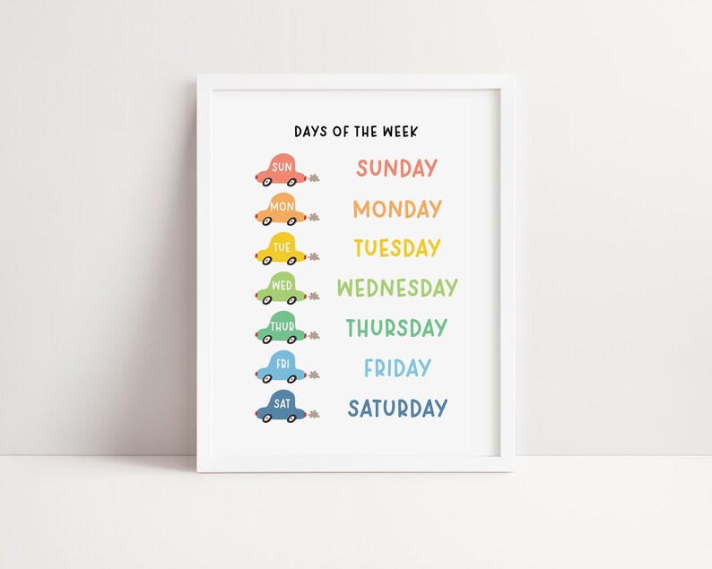 Pastel Days & Months Posters | Preschool Print | Playroom Wall Art ...