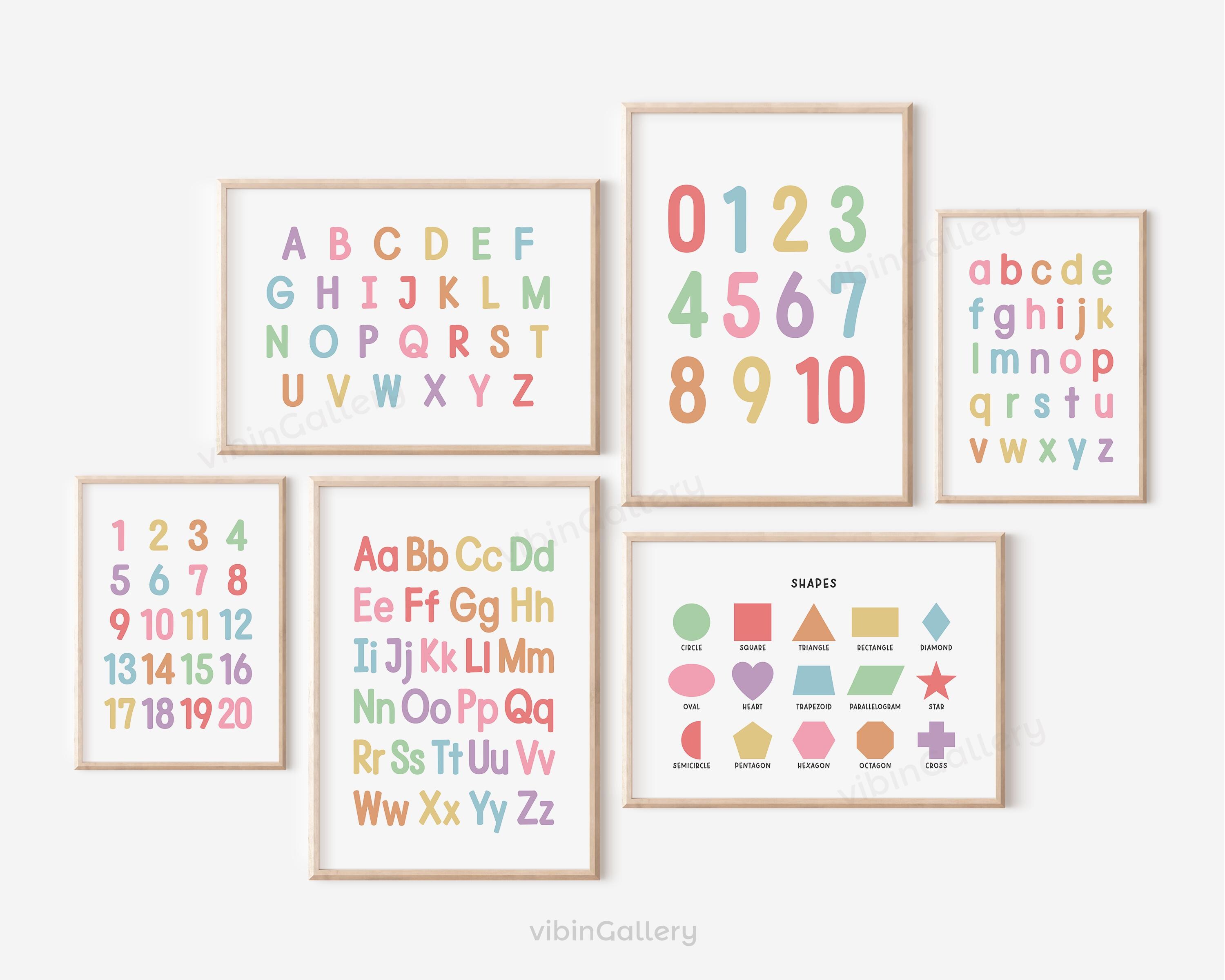 My First Numbers 1-10 Poster, Pastel Nursery Room Decor, Counting Chart ...