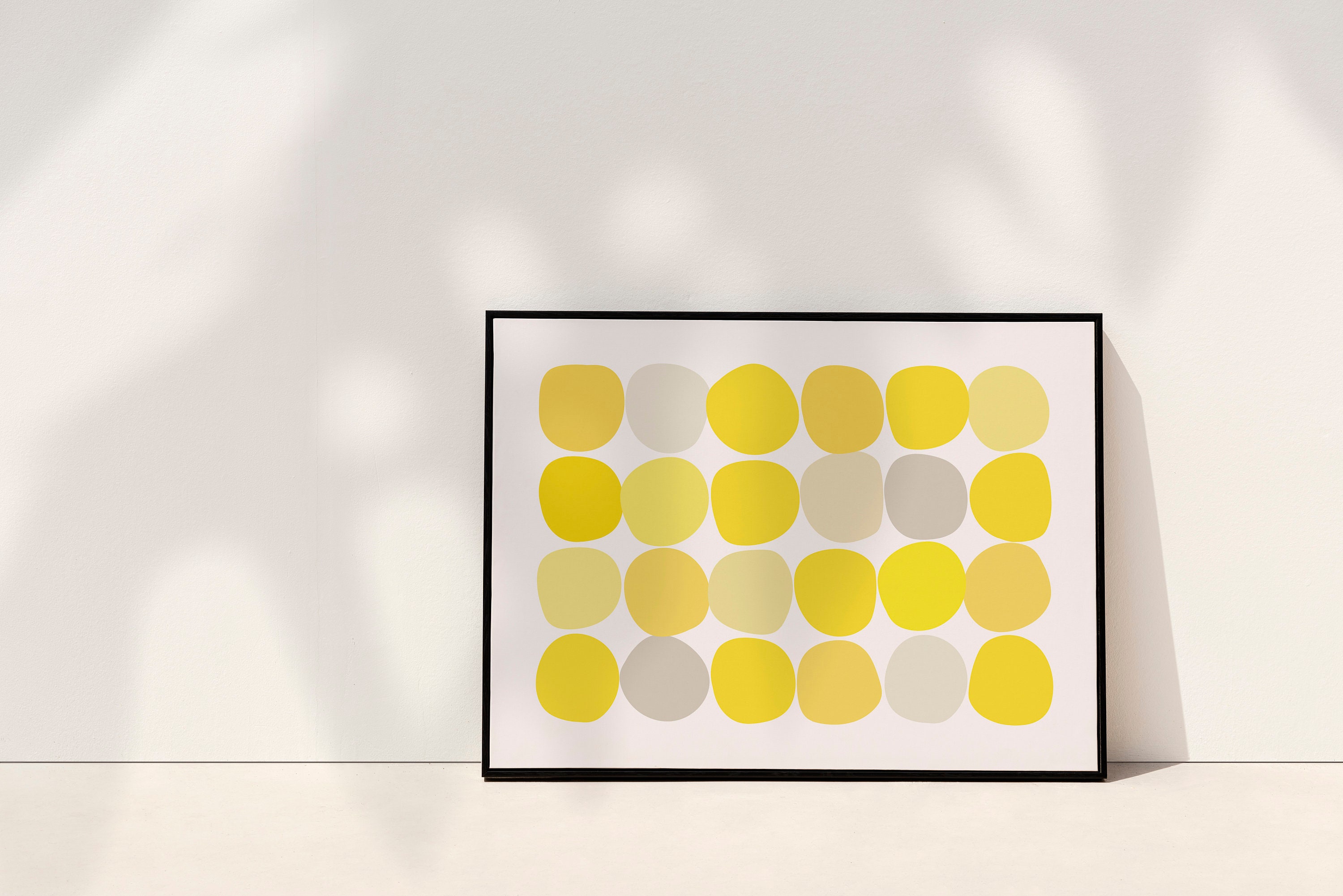 Yellow Dots Digital Art Print | Printable Polka Dots Wall Decor ...