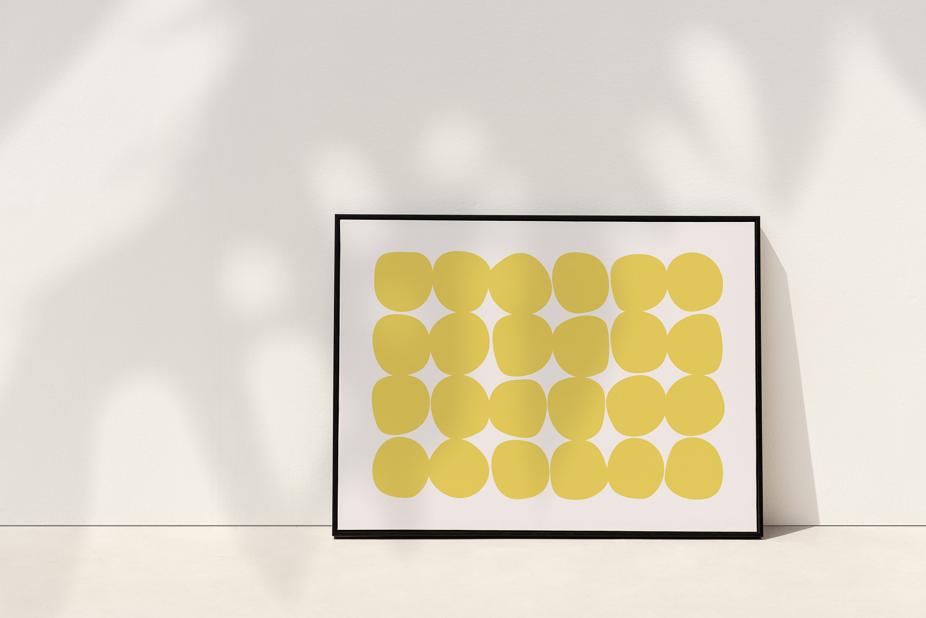 Yellow Dots Digital Art Print | Printable Polka Dots Wall Decor ...
