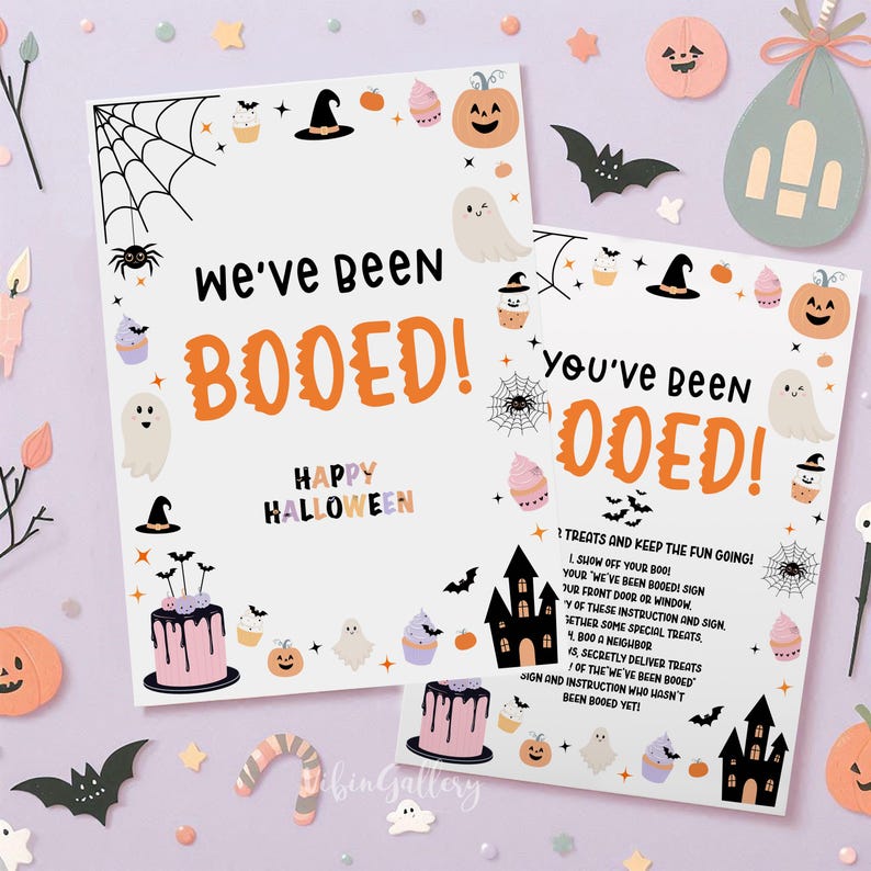 You've Been Booed Printable We've Been Booed Sign and Instruction ...