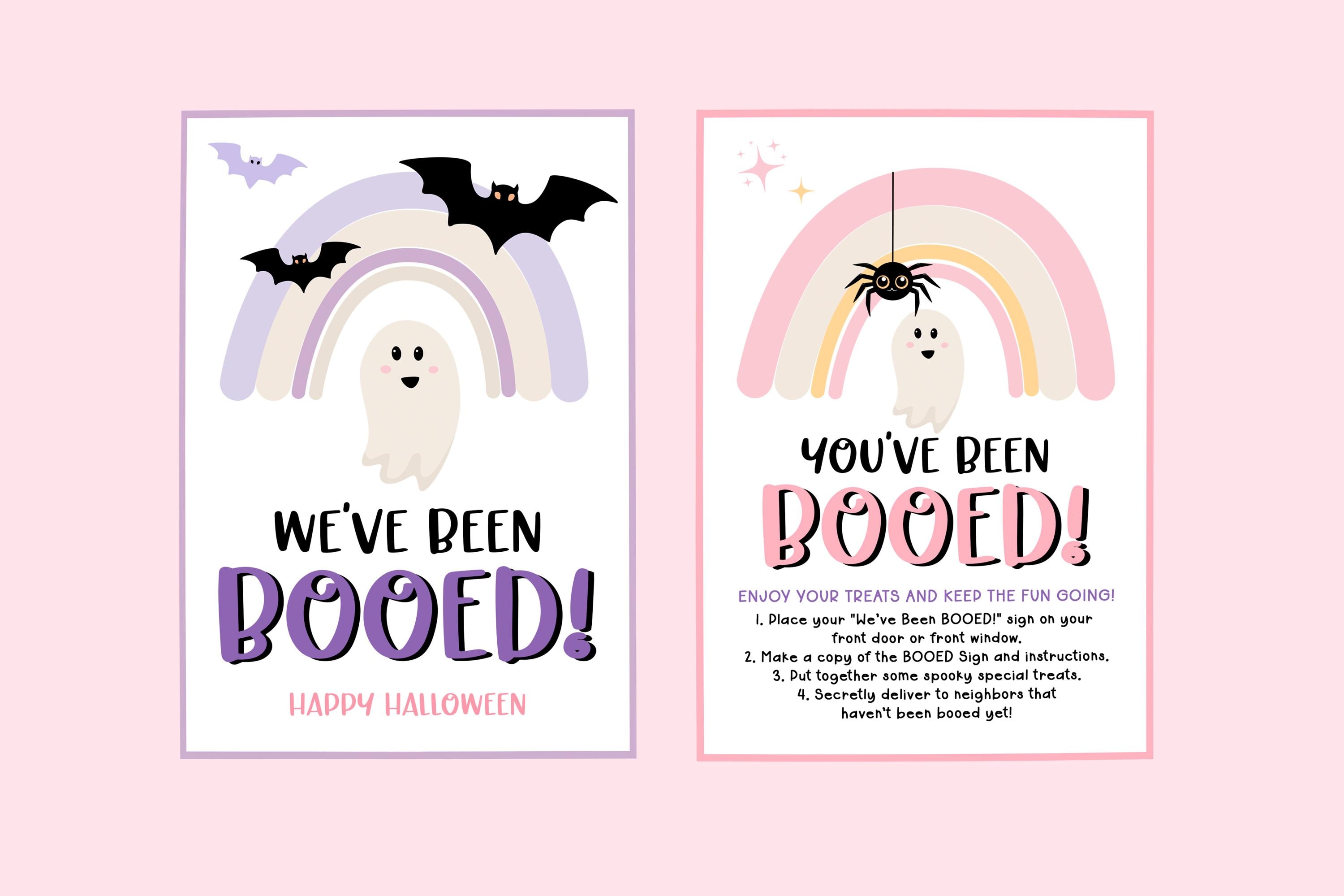 You've Been Booed Printable We've Been Booed Sign and Instruction, Cute ...